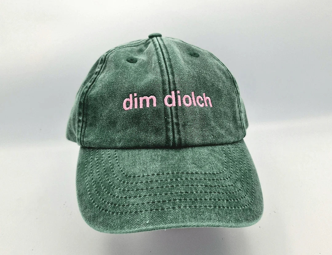 Dim Diolch hat in stonewashed green – lottiandwren